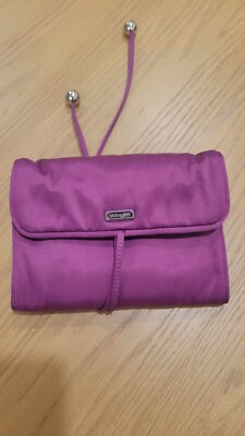 COACH Mulberry Luxury Satin Jewelry Roll Travel Bag Case Organizer ...