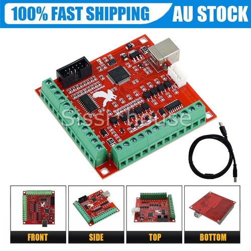 CNC USB MACH3 Breakout Board 4 axis Interface Driver Motion Controller ...