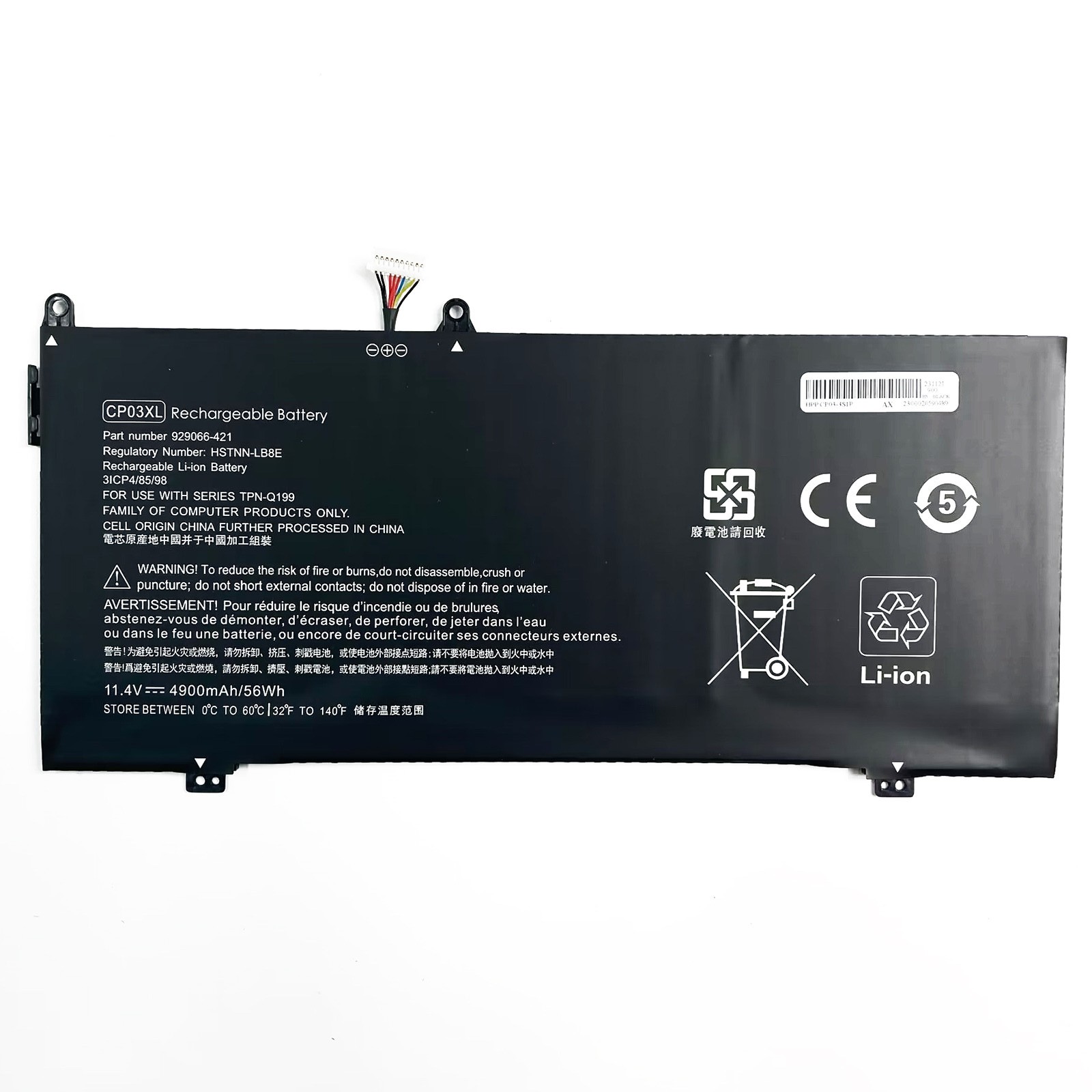 CP03XL Battery for HP Spectre X360 13-AE530TU 13-ae0xx TPN-Q195 13 ...