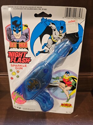 Batman Night Flash Sparkle Gun DC Comics 1988 Henry Gordy NEW MOSC ...