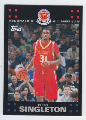 2008 TOPPS McDONALDS CHRIS SINGLETON #CS TRUE ROOKIE MINT 1ST CARD EVER ...