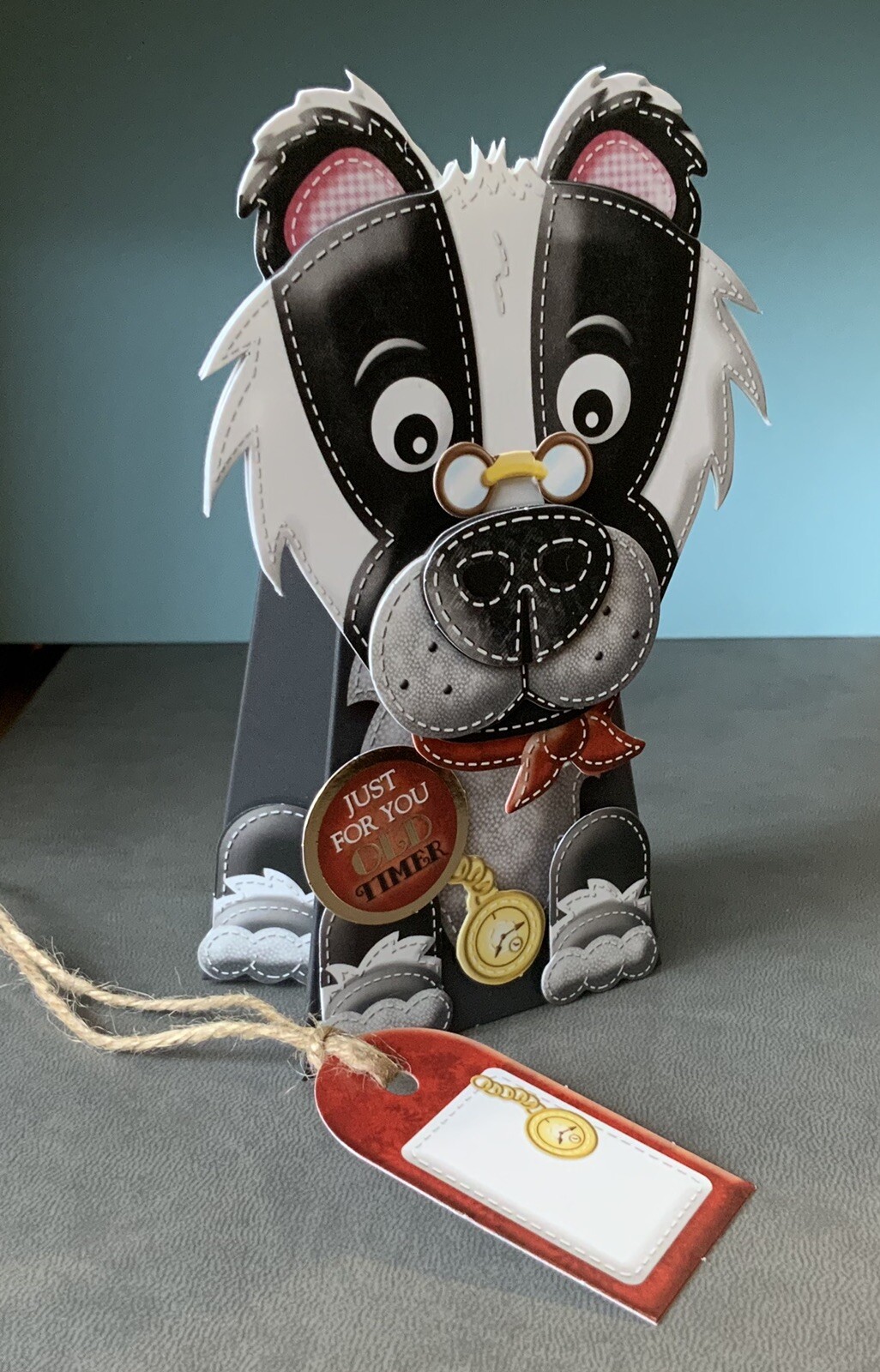 Novelty Handmade Bobble Head Card - Bailey The Badger - Just For You ...