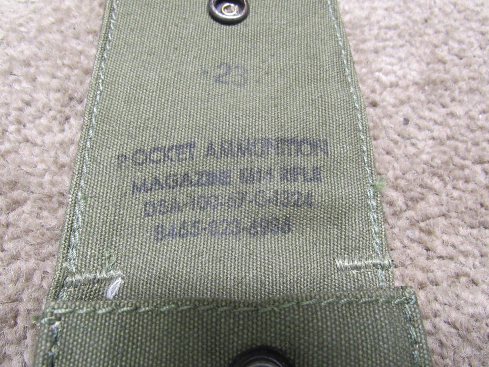 US VIETNAM ERA MAGAZINE MAG AMMO POUCH US MILITARY M1961 USMC 7.62MM 30 ...