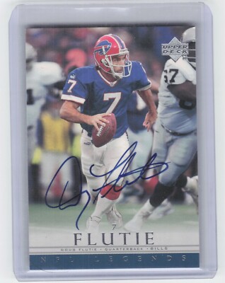 2000 Upper Deck Legends Doug Flutie On Card Auto Buffalo Bills | eBay