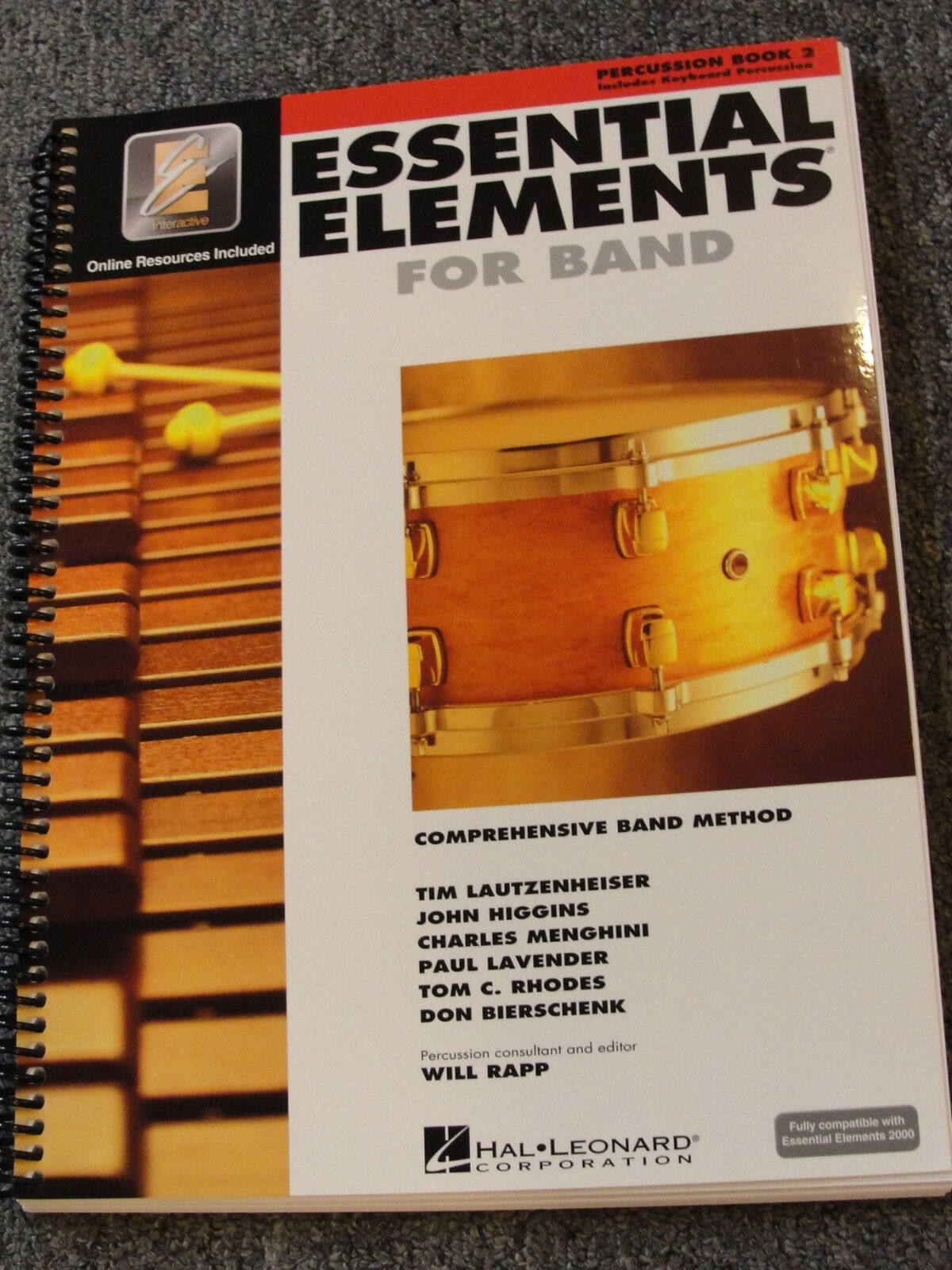 Essential Elements For Band Percussion Book 2 EE Interactive by Hal ...