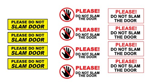 4 ps PLEASE DO NOT SLAM DOOR Car Window vehicle business service ...