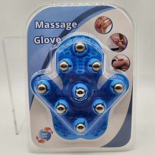 Hand Held 360-Degree Roller Balls Full Body Massager Glove Blue | eBay