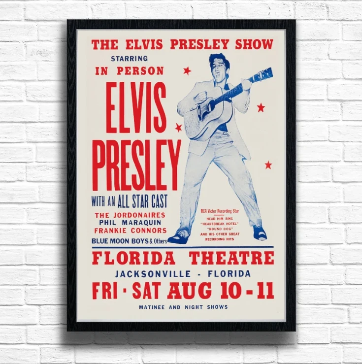 Vintage Elvis Concert Posters