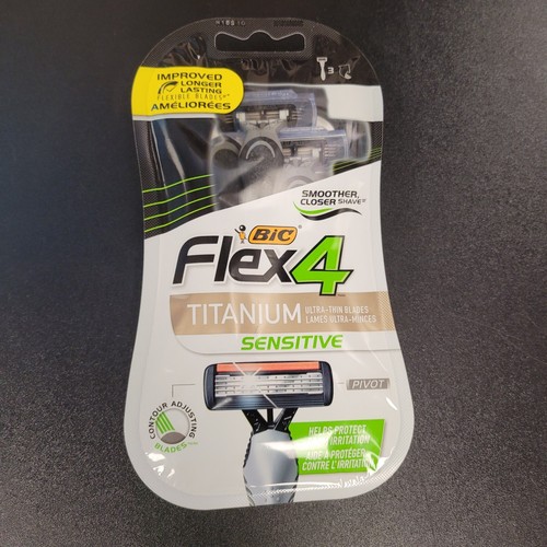 Bic Flex 4 Sensitive Disposable Razor (Titanium Ultra Thin Blades, 3 ...