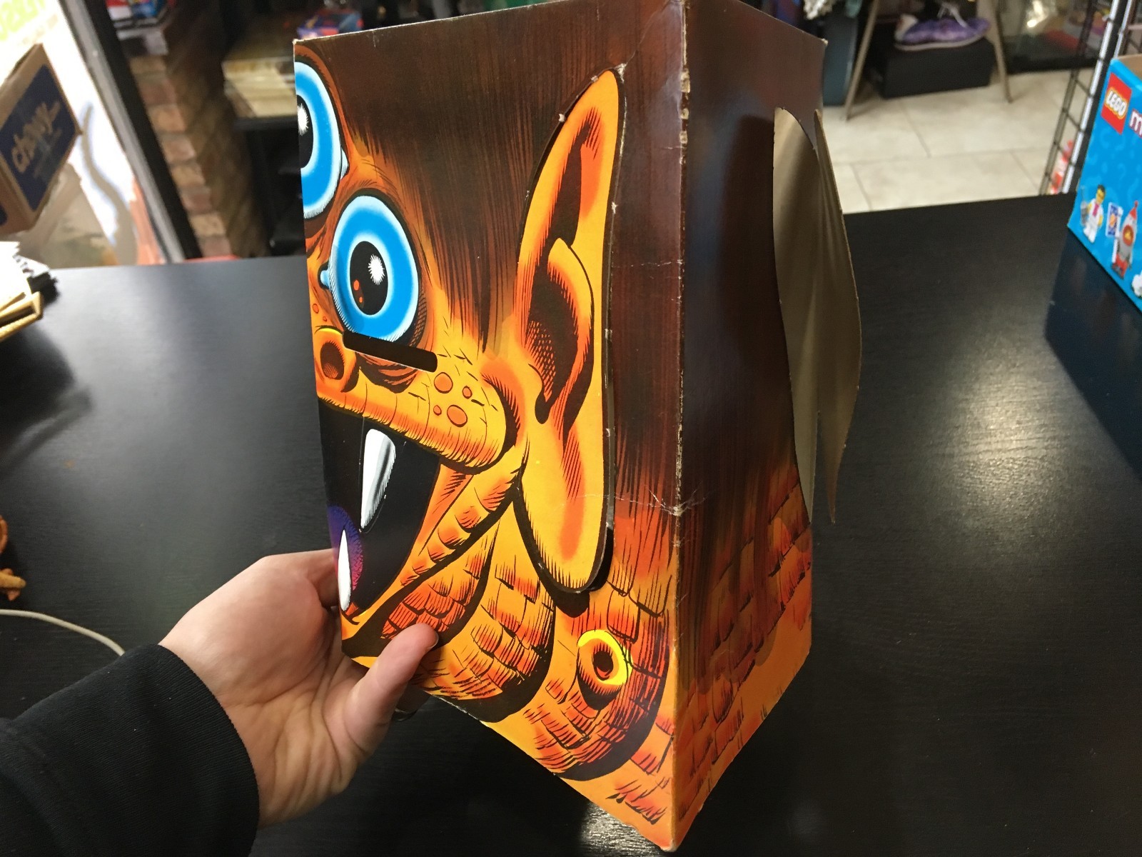 VINTAGE 1967 TOPPS NUTTY BLOCKHEADS THREE-EYED MONSTER HALLOWEEN MASK ...