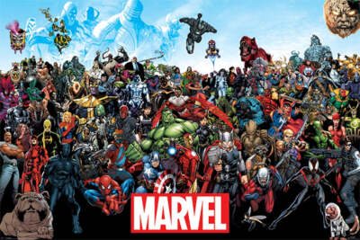 Marvel Characters - Line-Up Poster | eBay