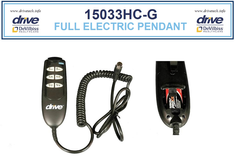New Drive Medical Full Electric Hospital Bed Hand Control Remote ...