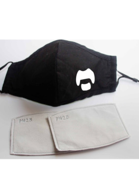 Frank Zappa -Mustache- Face mask with pocket and filters- Washable ...