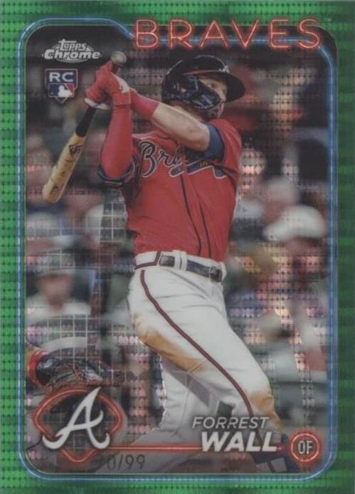 2024 Topps Chrome - Forrest Wall #176 Green Sonar Refractor /99 (RC ...