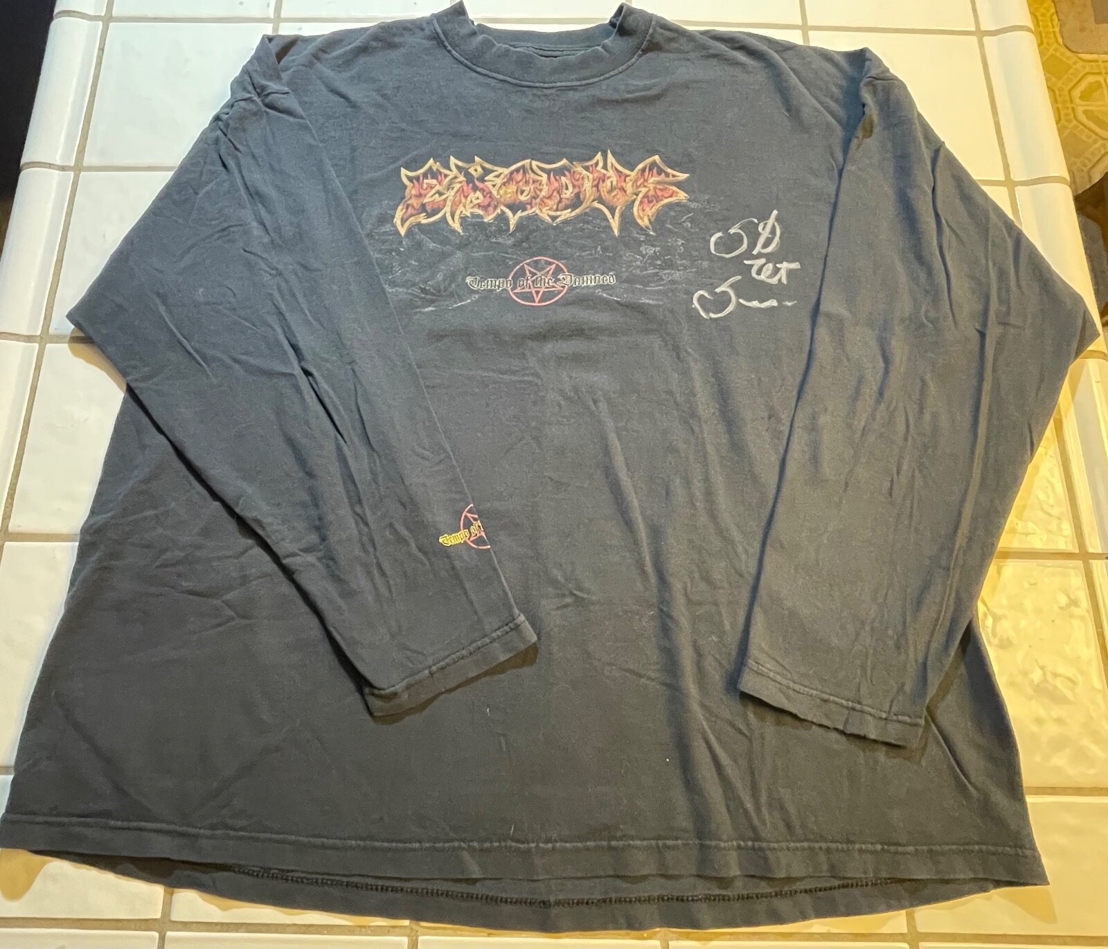 EXODUS 2003 Tempo of the Damned Tour T-Shirt Signed B… - Gem