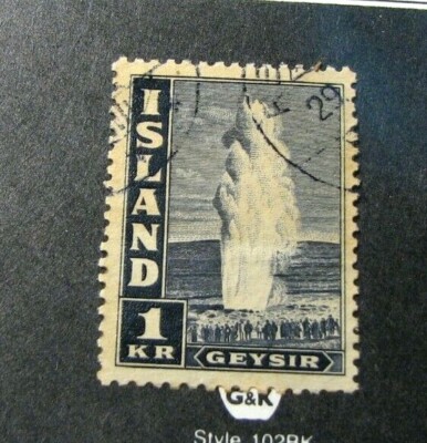 Iceland Stamp Scott# 208Bd Geyser 1945 Used H79 | eBay