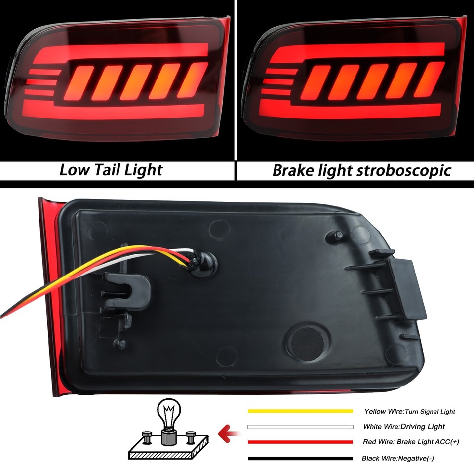 For Toyota 4Runner 2003-2005 Prado 2002-2009 LED Rear Bumper Brake Tail ...