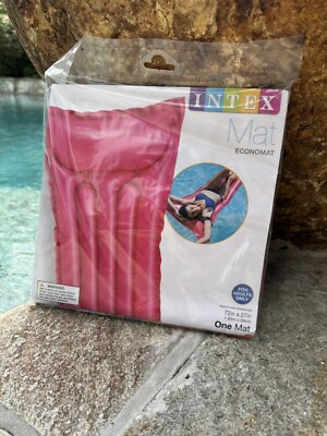 INTEX Economat 72”x27” Inflatable Adult Float Mat Pink #59703AS | eBay