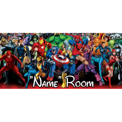 Marvel Personalised Bedroom Door Sign - Any Text/Name (2) | eBay