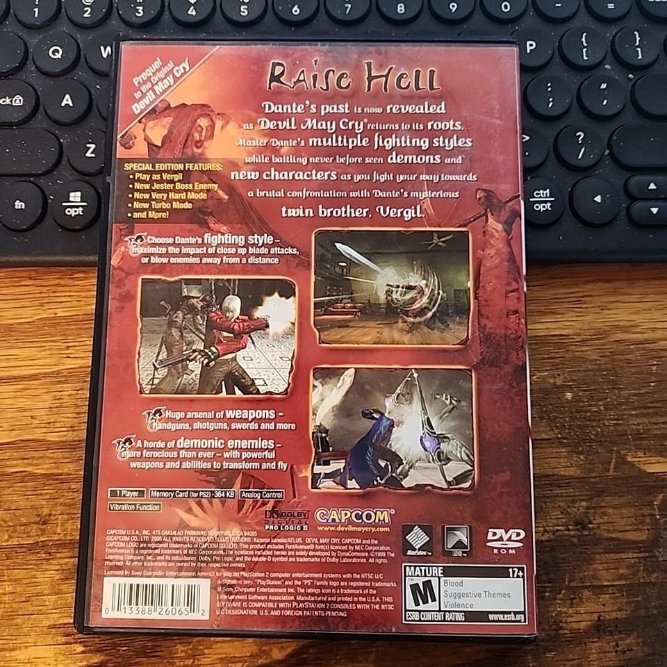 Devil May Cry 3 Dante's Awakening Special Edition PlayStation PS2 ...