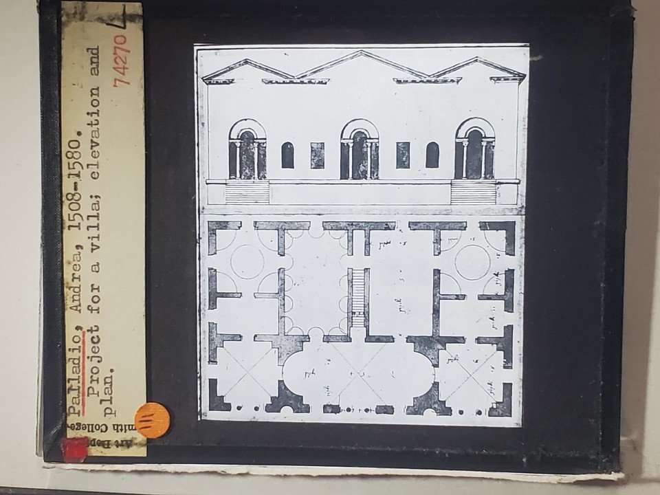 Project For A Villa, Elevation/Plan, Andrea Palladio, Magic Lantern ...