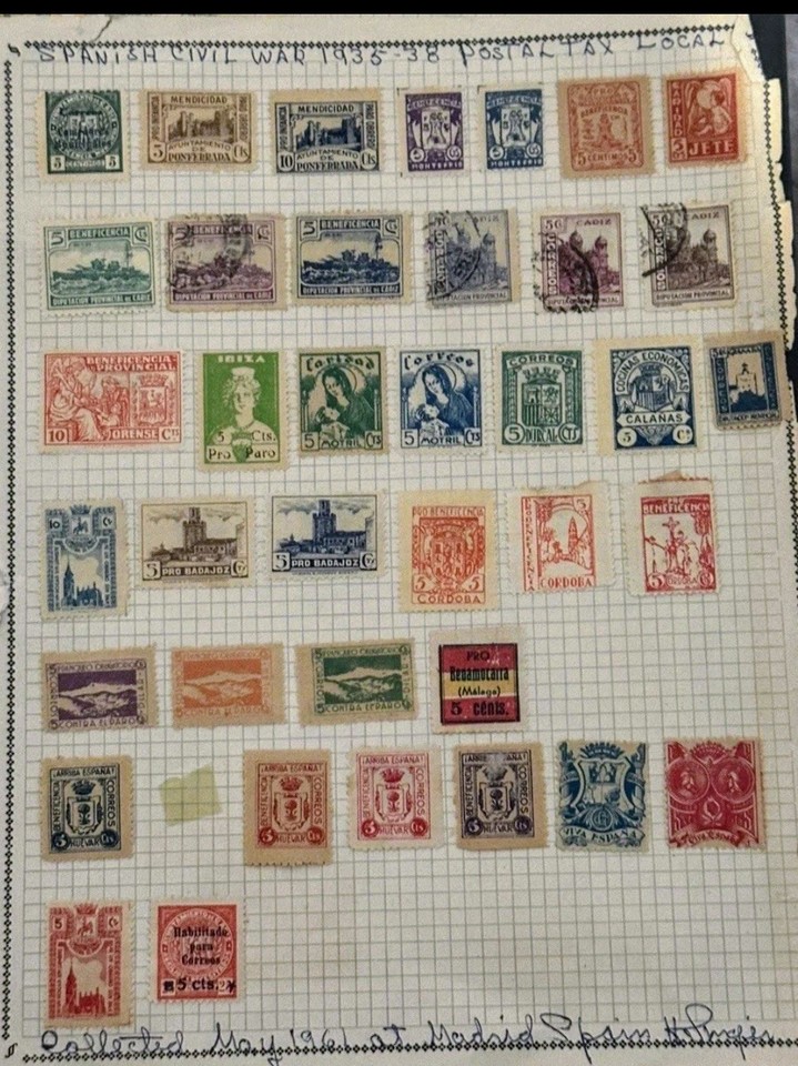 Spain And Portugal Revenue Stamp Collection 19th Century + Spanish ...
