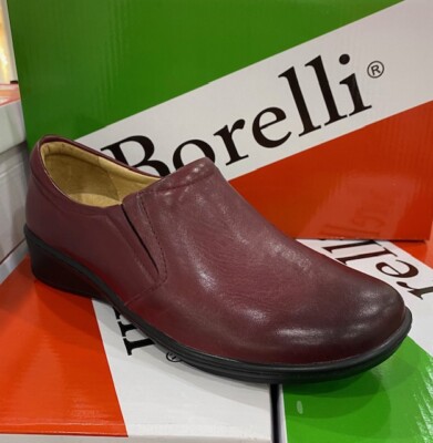 Borelli Willow Marone Ladies Leather Comfort Shoes Orthotic Friendly ...