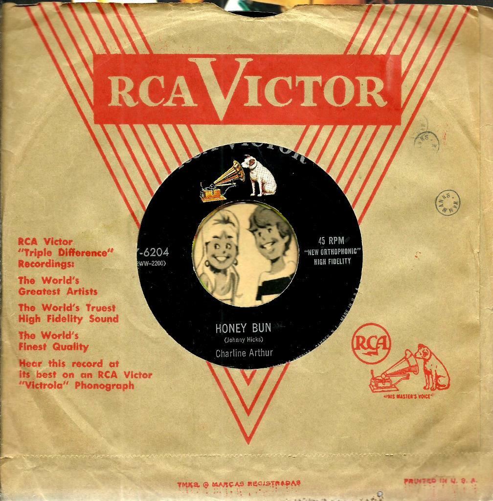 CHARLINE ARTHUR HONEY BUN ROCKABILLY BOPPER 45 RPM RECORD | eBay