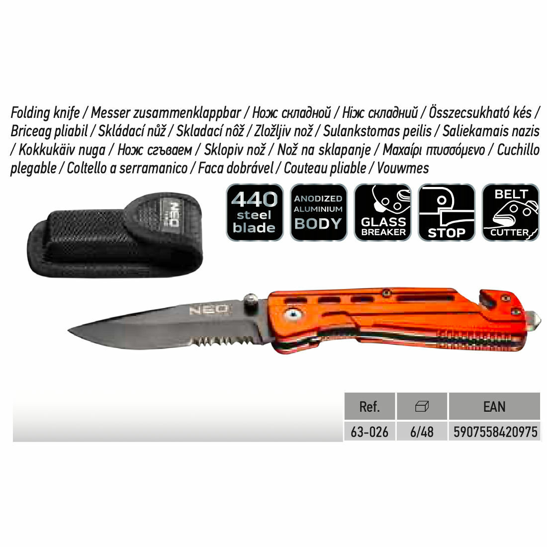 Profi Rettungsmesser Einhandmesser Taschenmesser Klappmesser ...