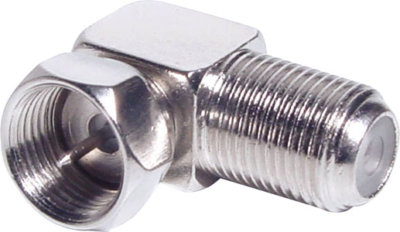 F Type Male to F Type Female Plug Right Angle Adapter Digital TV Aerial ...
