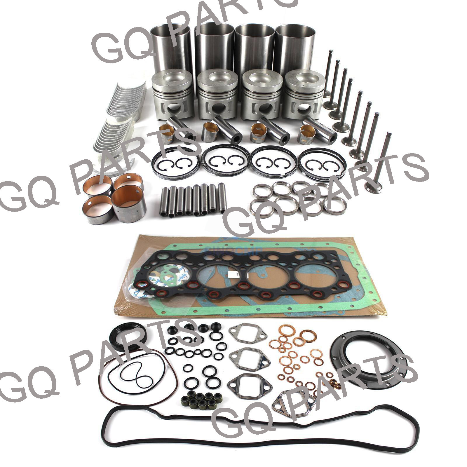 For Mitsubishi 4D31 4D31T Engine Rebuild Kit w/ Valves Fuso Canter FE ...