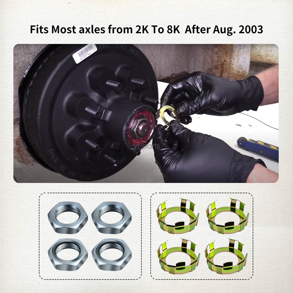 Trailer Wheel Spindle Nut Retainer 2 to 8K fit for Dexter Axle 6-190 6 ...