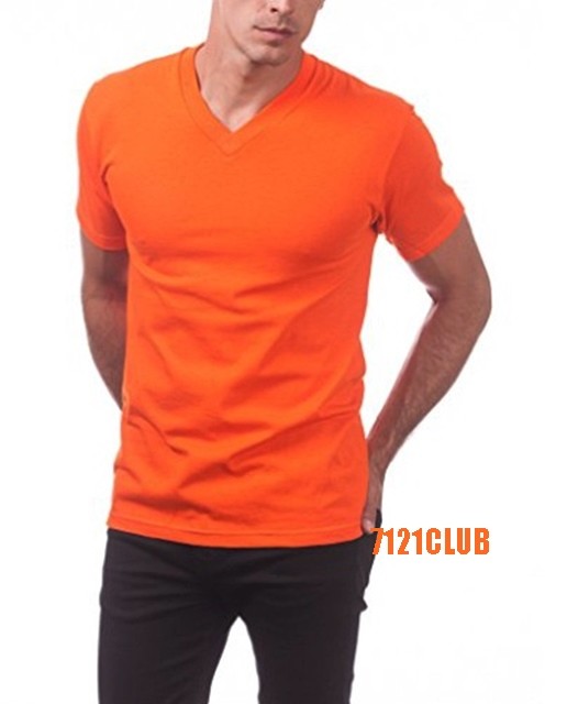 PRO CLUB MEN V NECK T SHIRT CAMO TEE PROCLUB PLAIN SHORT SLEEVE BIG ...