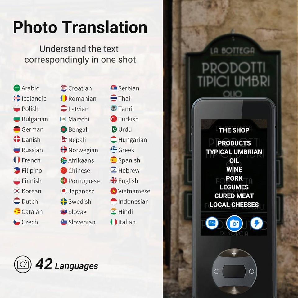 144 Language Translator Device Smart Two-Way Instant Ai Voice Photo ...