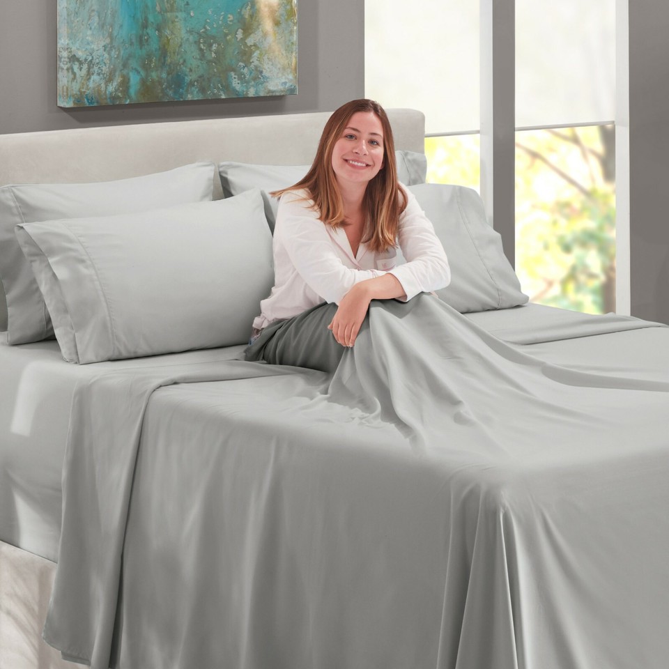 6 Piece Bed Sheets Set- Hotel Luxury Extra Deep Sheets, 39 Colors, 16"- 24" Deep | eBay