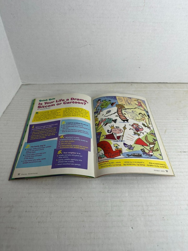 Disney Adventures Magazine October 2002 Super TV Special Backstage Fun ...