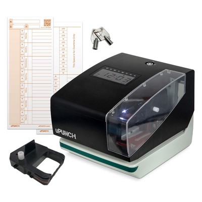 uPunch Digital Time Clock and Date Stamp with 50 Time Cards, 1 Ribbon ...