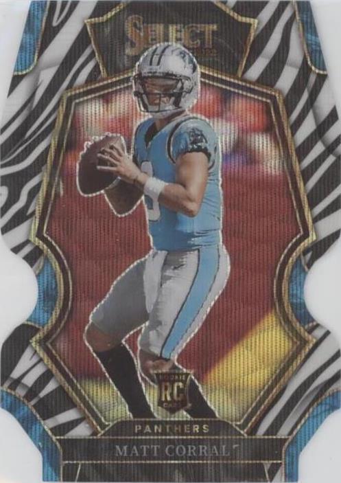 2022 Panini Select - Premier Level Matt Corral #115 Zebra Prizm Die-Cut ...