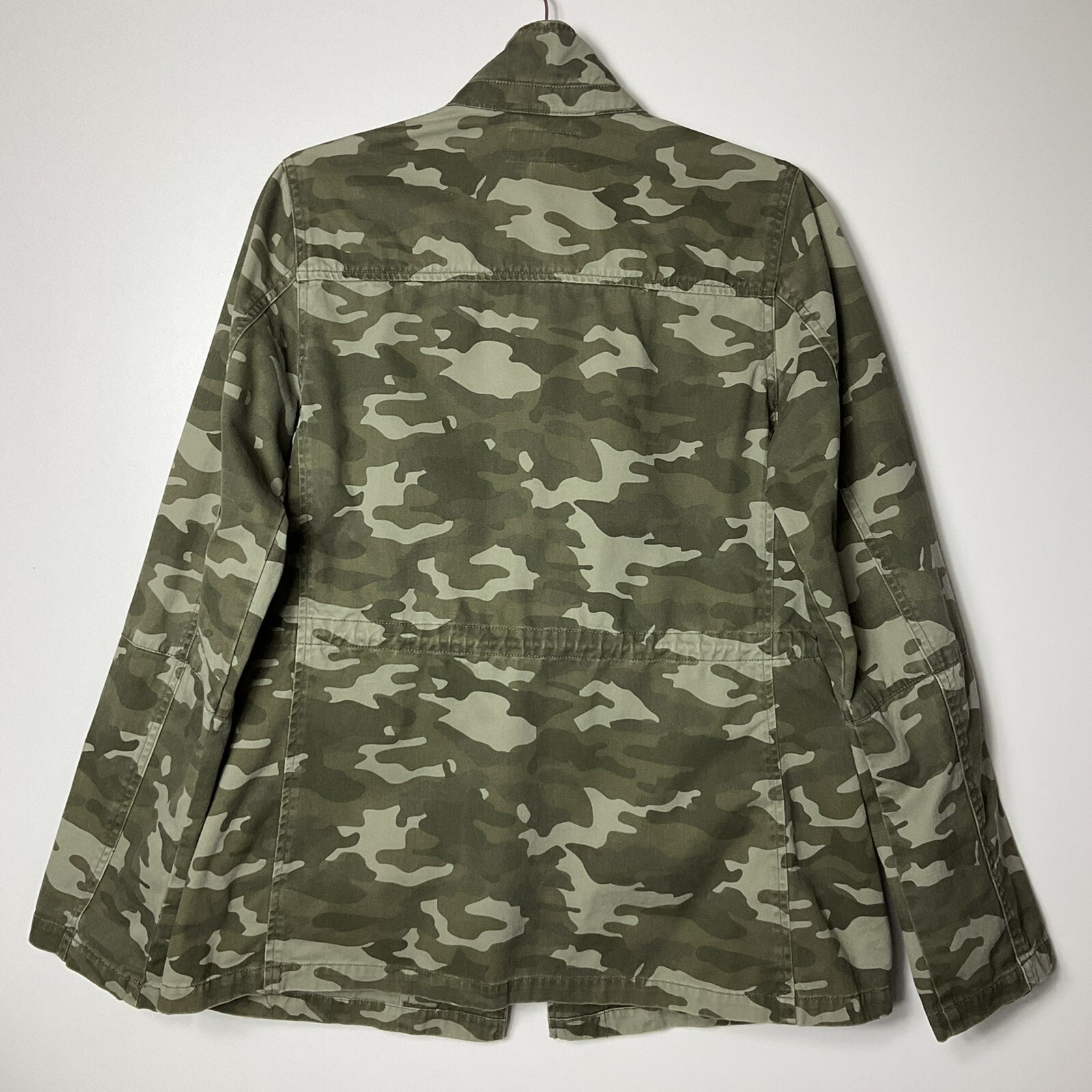 arizona jean company camouflage utility zip up jacket waist cinch size ...