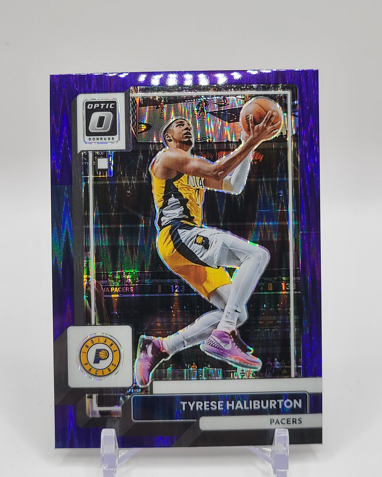 TYRESE HALIBURTON 2022-23 OPTIC PURPLE SHOCK #99 PARALLEL INDIANA ...