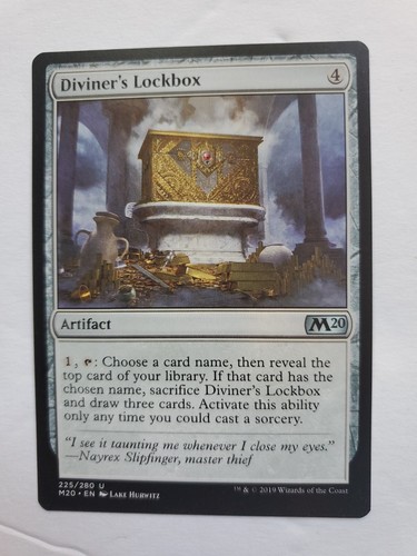MTG Magic The Gathering Card Diviner's Lockbox Artifact M20 | eBay