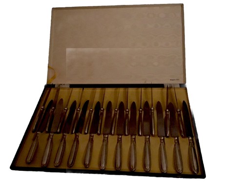 Servizio Di Coltelli da 12 in Argento 800 , 24 pezzi (12 tavola e 12 ...