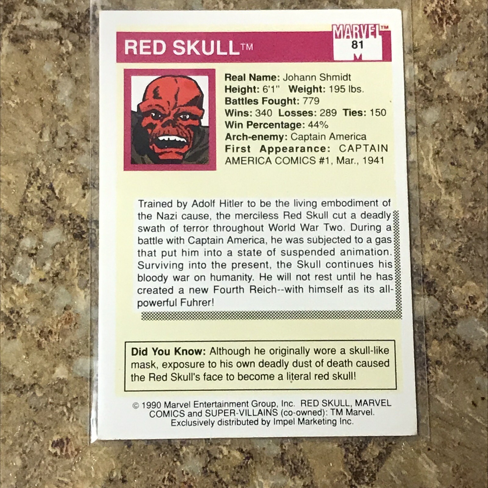 Red Skull Super Villains 1990 Impel Marvel Universe Series 1 #81 | eBay