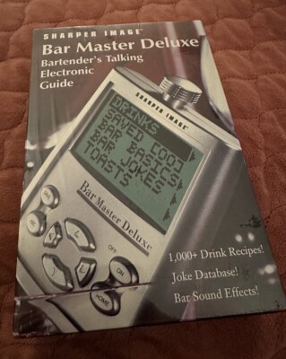 NEW Sharper Image Bar Master Bartender’s Talking Electronic 1000 Drink Recipes | eBay