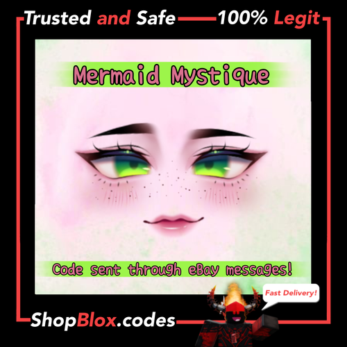 ROBL0X Series 12 MERMAID MYSTIQUE Face Toy Code ONLY! *Sent In Messages ...
