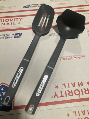 Calphalon Utensils Set Of 2 Grey Gray Plastic Nylon Cooking Kitchen ~13 ...
