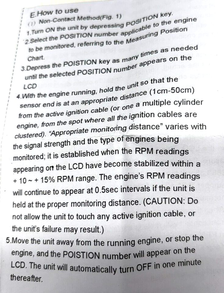TACHOMETER RPM TOOL FIT STIHL HUSQVARNA JONSERED REDMAX HOMELITE ...