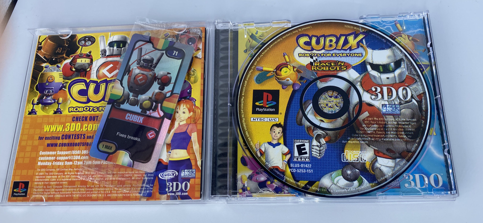 Cubix Robots for Everyone Race N Robots Play Station 1 PS1 w/Cubix Card ...
