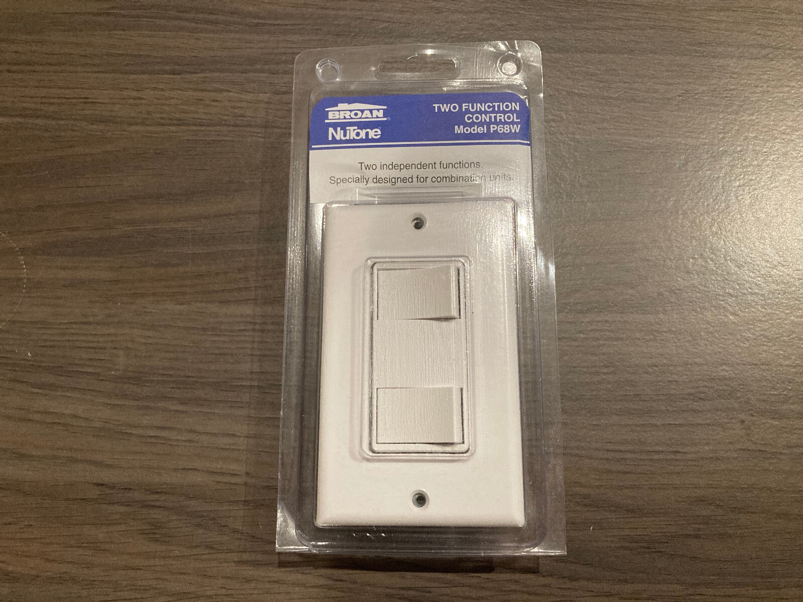 BROAN NuTone 2 Switch ~ Two Switches / 2 Function Control ~ Model P68W ...