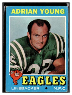 Adrian Young 1971 Topps #174 Philadelphia Eagles Rookie RC | eBay